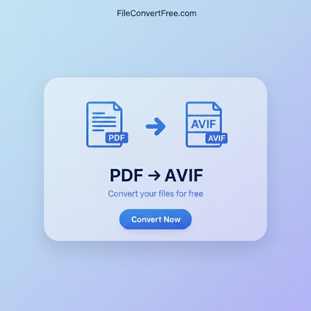PDF to AVIF Converter – Free Online Tool